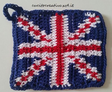 Presina Union jack crochet pattern - Cucito Creativo